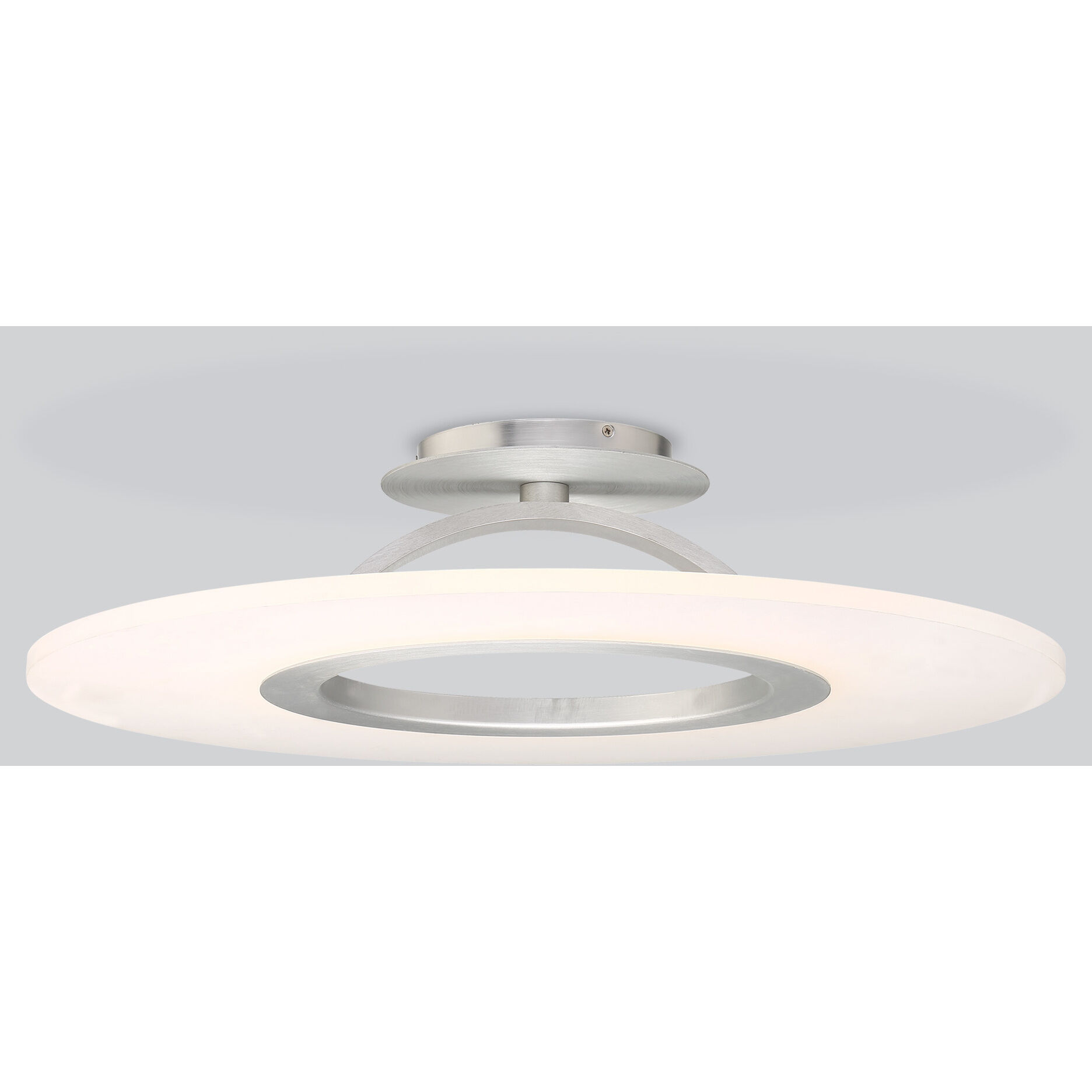 WAC Lighting FM-21728-AL Elektron LED 28 inch Brushed Aluminum Semi ...