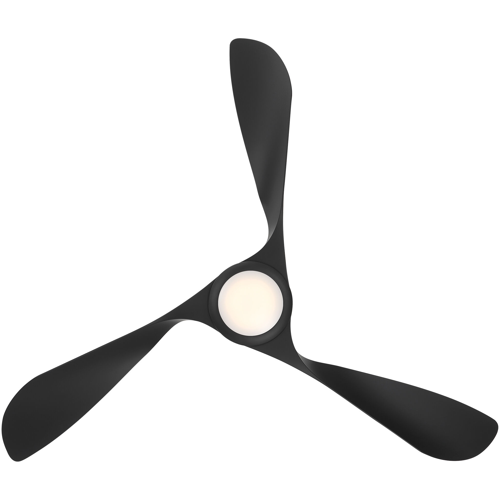 WAC Lighting F-074L-MB Swirl 54 inch Matte Black Downrod Ceiling Fans ...