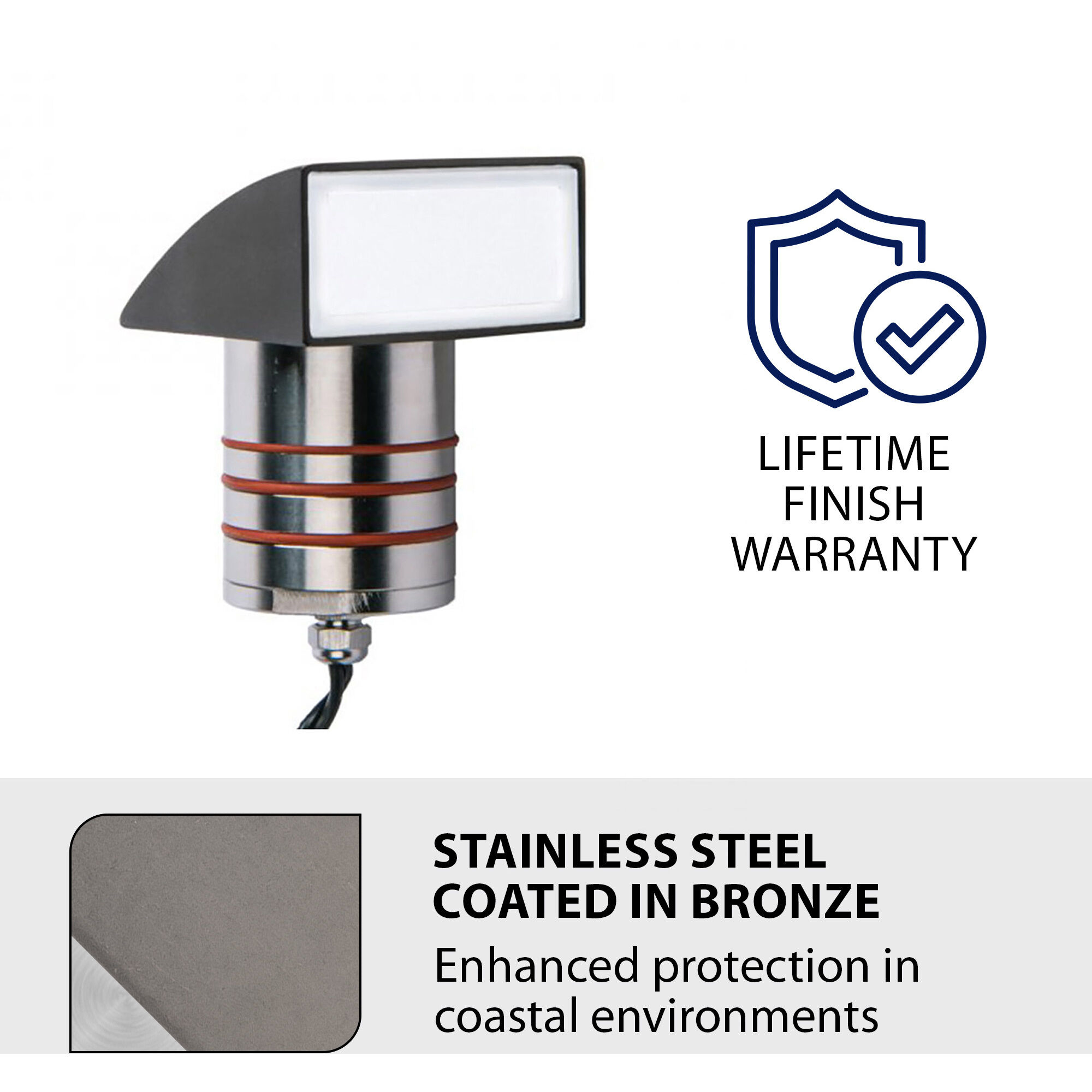 Tyler 12 4.1 watt Stainless Steel Coated in Bronze Path Lighting in ...