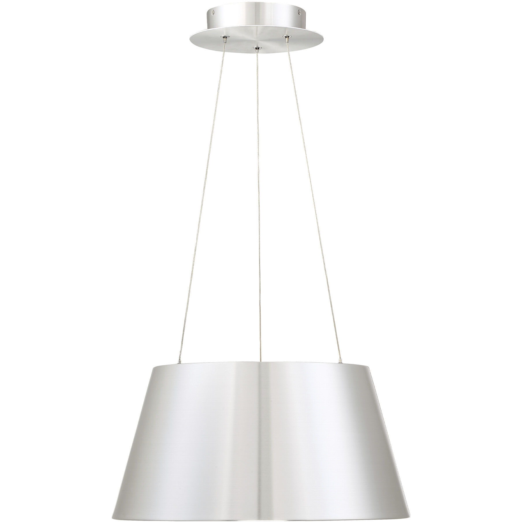 Vida LED 17.5 inch Brushed Aluminum Pendant Ceiling Light in 18in, dweLED