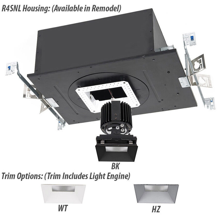 WAC Lighting R4SAL-F930-HZ Volta LED Haze Recessed Lighting in Flood ...