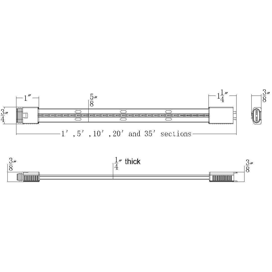 Tyler Outdoor LED Strip Lighting in 2700K