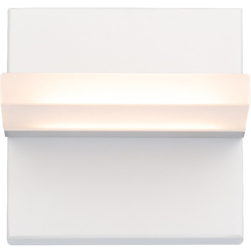 WAC Lighting WS-W23105-WT Oslo LED 5 inch White Outdoor Wall Light, dweLED