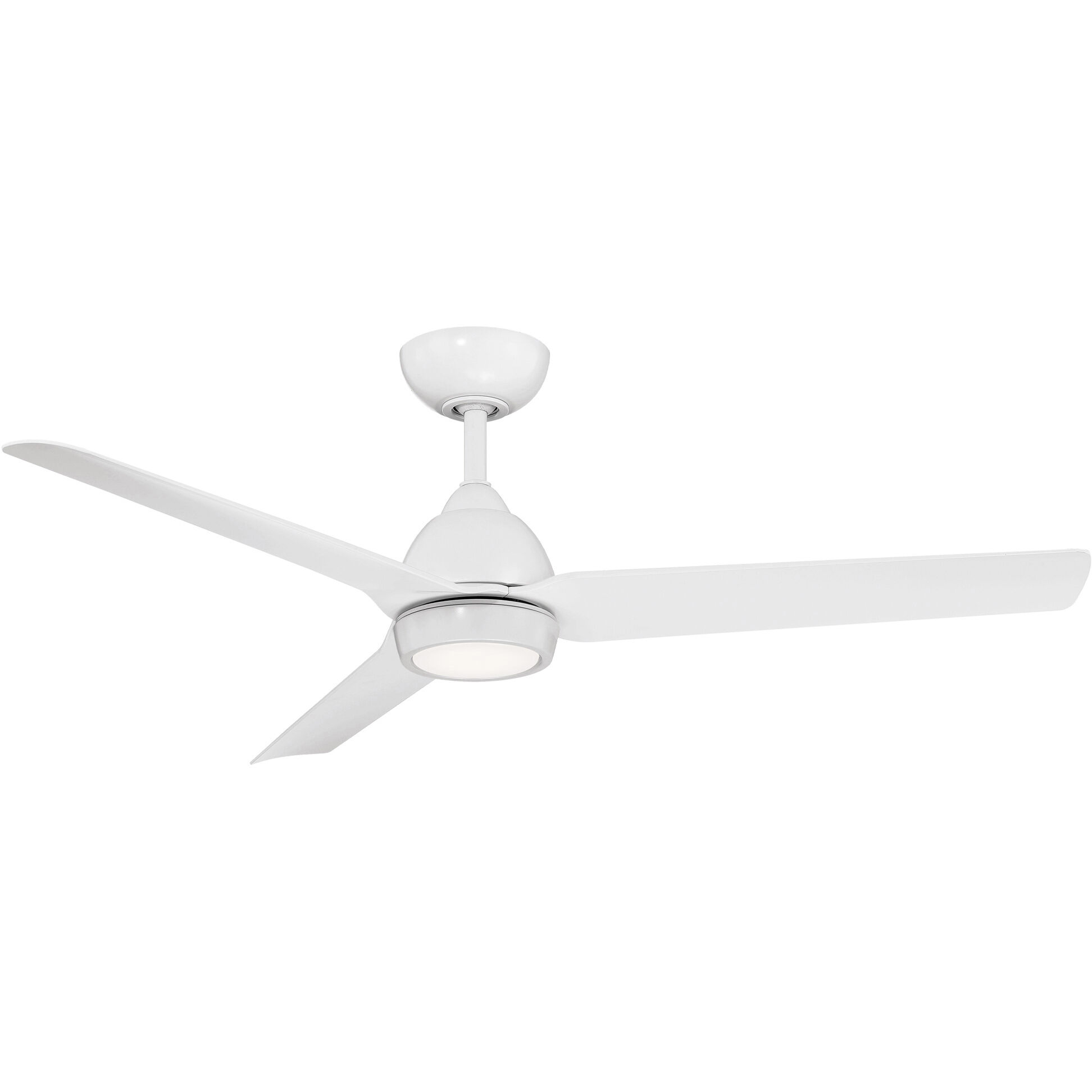 WAC Lighting F-001L-MW Mocha 54 inch Matte White Downrod Ceiling Fans ...