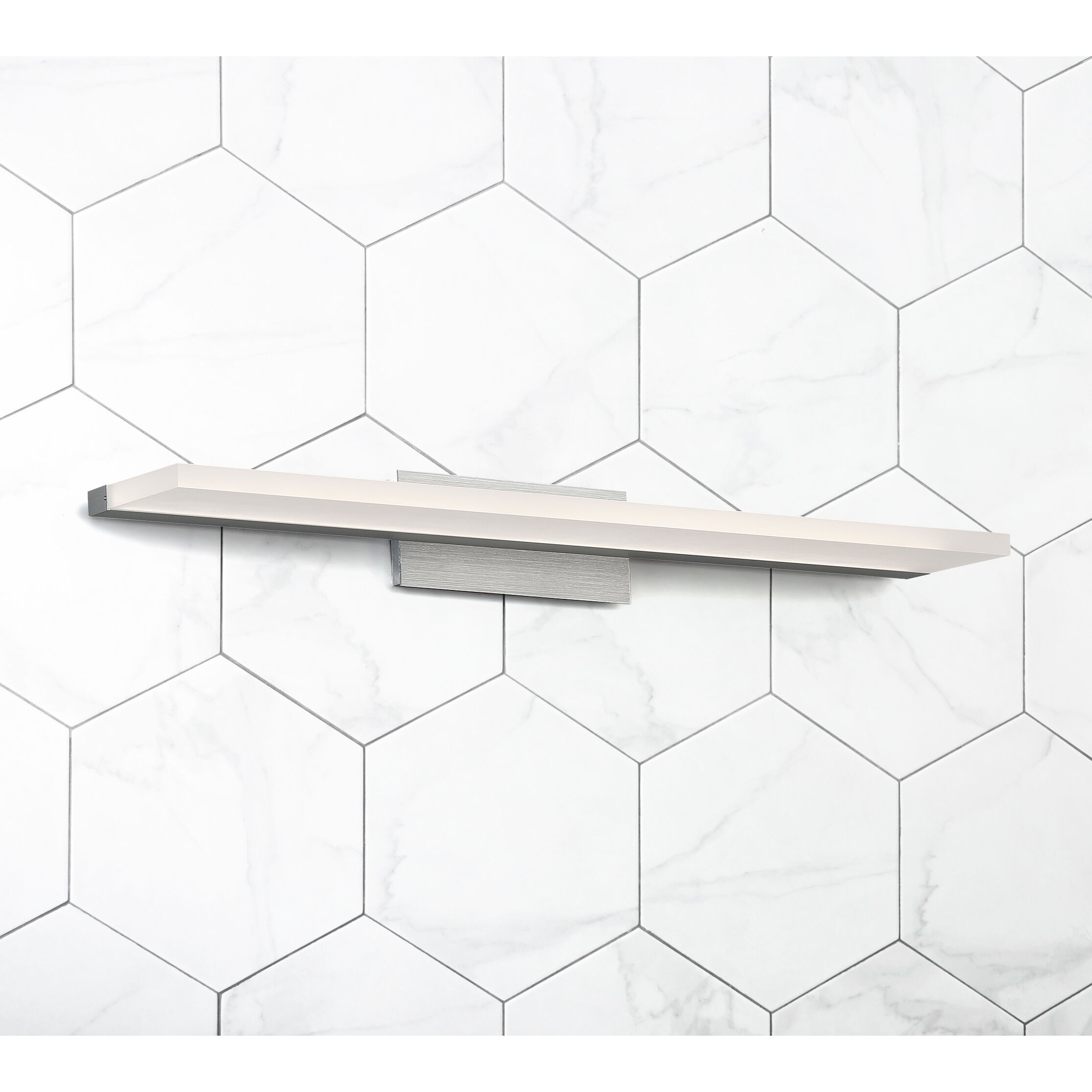 WAC Lighting WS-85624-AL Level LED 25 inch Brushed Aluminum Bath Vanity ...