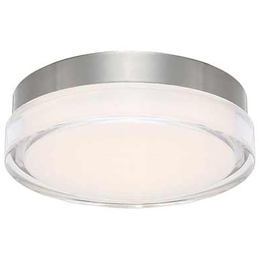WAC Lighting FM-W57806-30-SS Dot LED 6 inch Stainless Steel Flush Mount ...