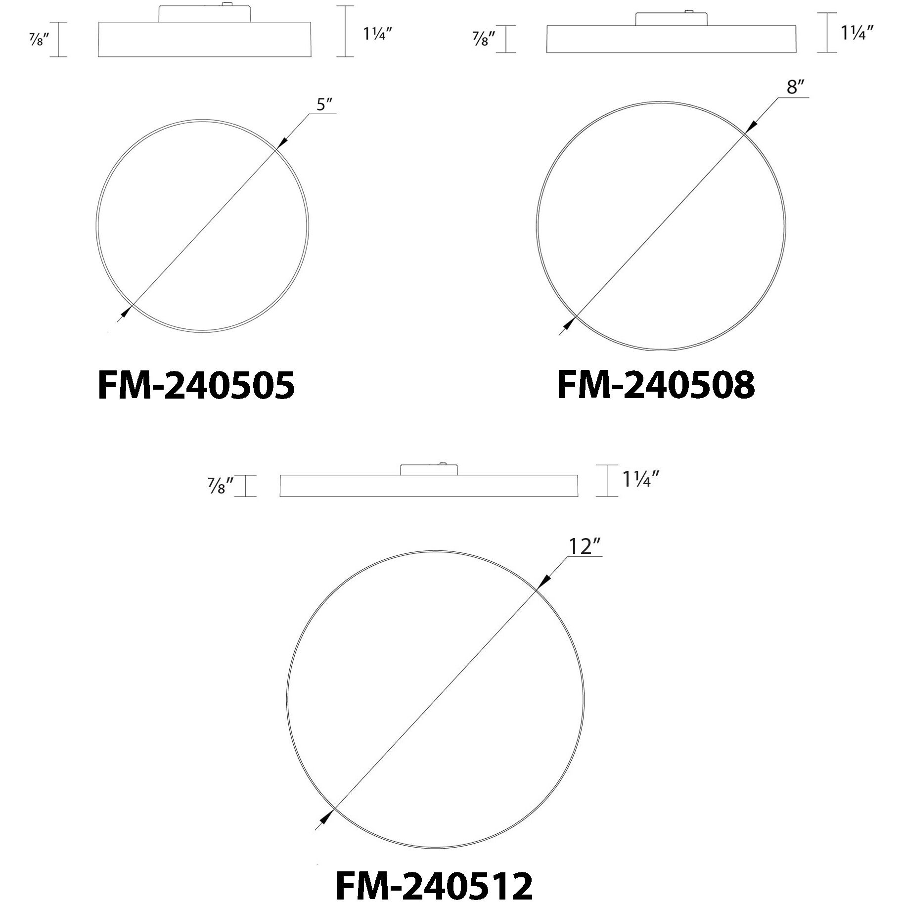 WAC Lighting FM-240512-9CS-WT Edgeless Round LED 12 inch White Flush ...