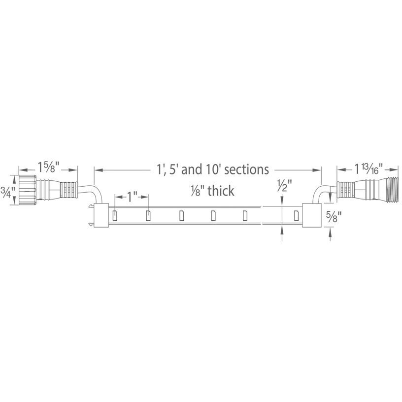 WAC Lighting LED-TO2427-1-WT InvisiLED PRO LED 0.75 inch Black Outdoor ...