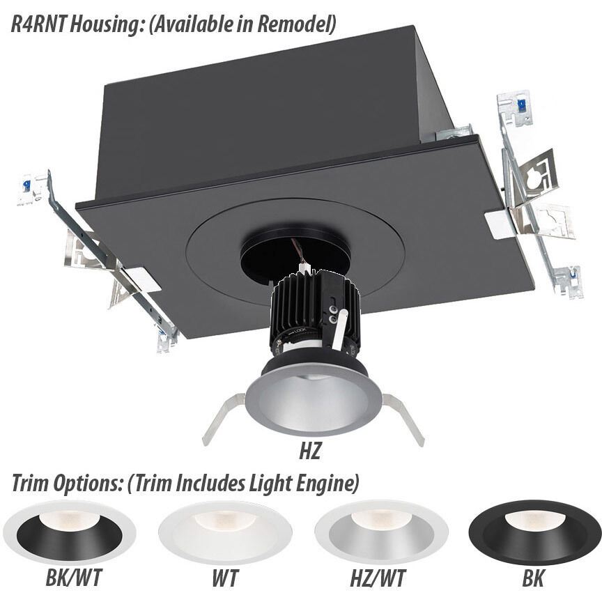 WAC Lighting R4RD2T-N930-HZ Volta LED Haze Recessed Lighting in Narrow ...