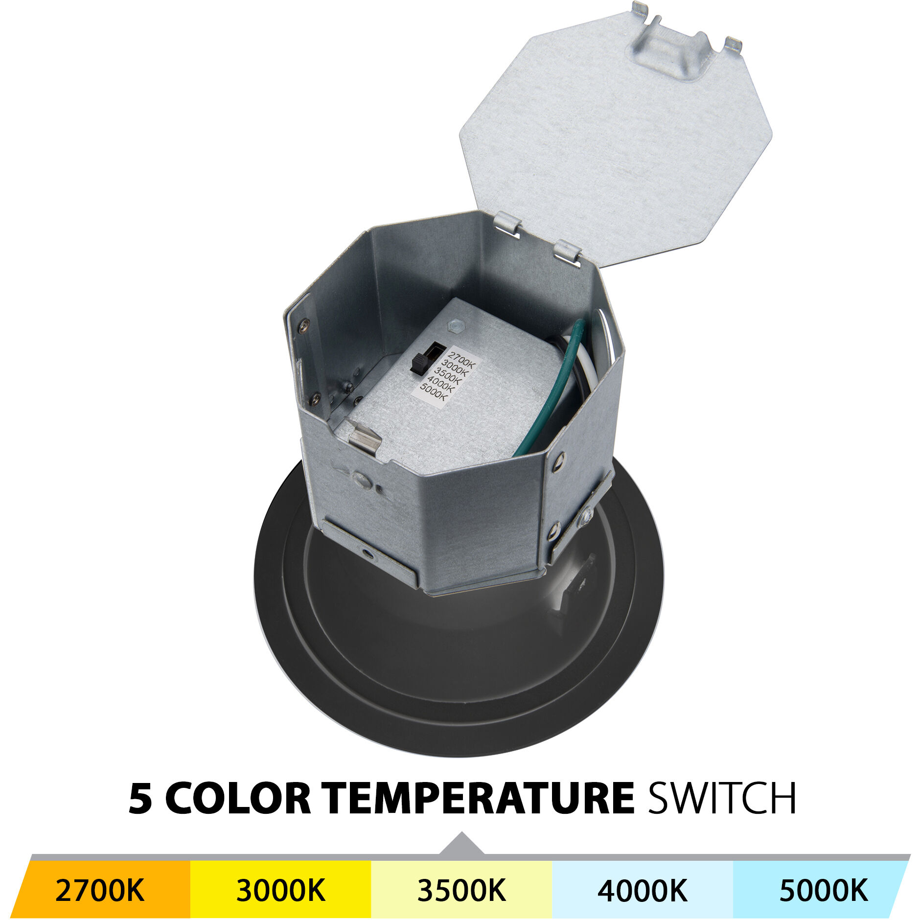 Pop-in LED Black Complete Kit Recessed Lighting