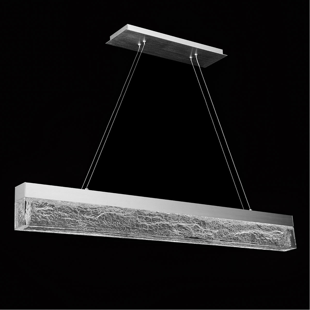Effervescent LED 45 inch Brushed Aluminum Linear Pendant Ceiling Light ...