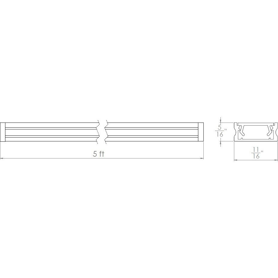 WAC Lighting LED-T-CH4 Tyler 60 inch Aluminum LED Tape Lighting, WAC ...