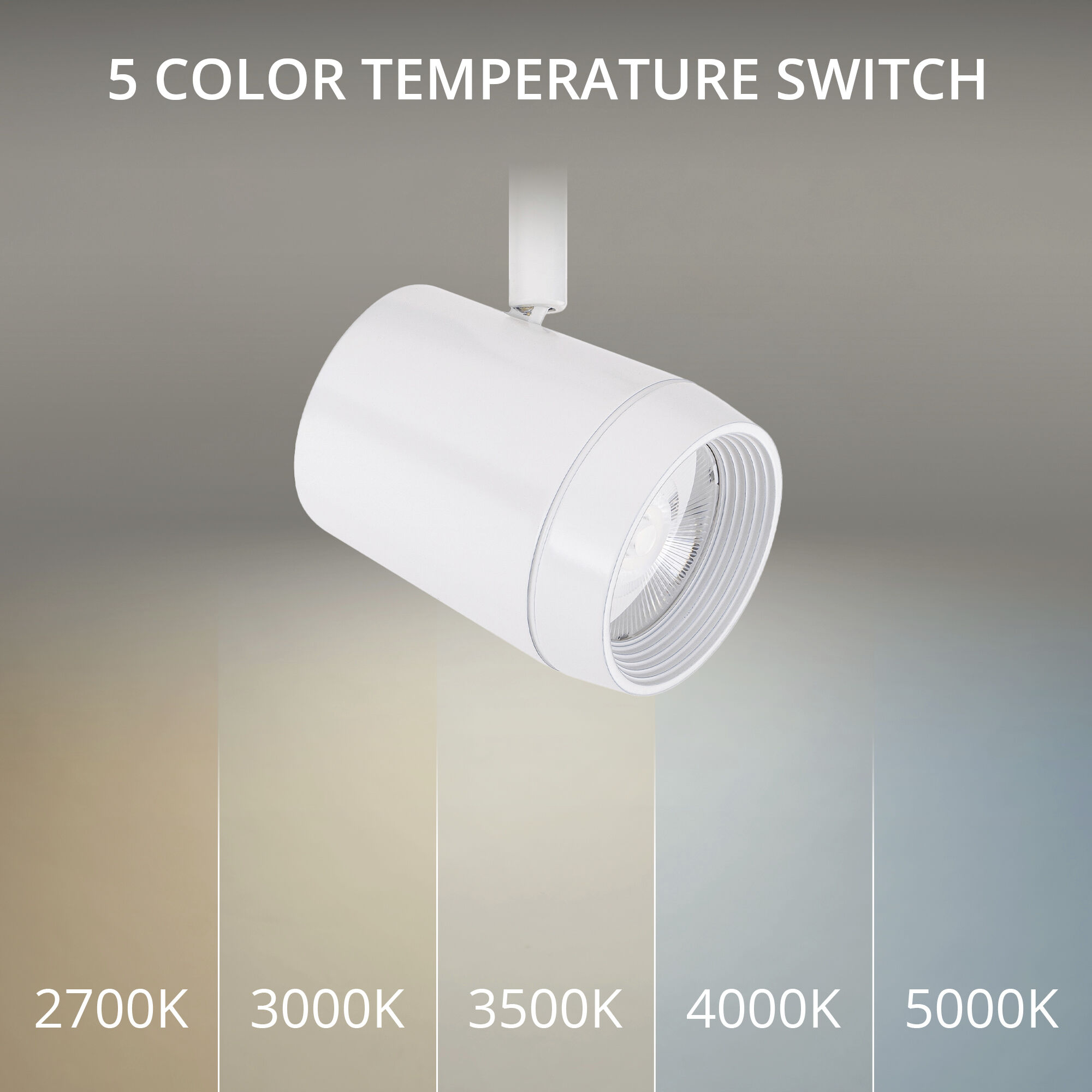 WAC Lighting J-7011-CS-WT Ocularc 1 Light 120 White J Track Fixture ...