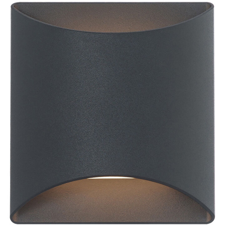 WAC Lighting WS-55206-35-BK Duet 2 Light 2.5 inch Black ADA Wall Sconce ...