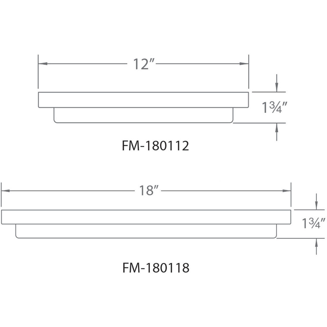 WAC Lighting FM-180112-30-BN Metro LED 12 inch Brushed Nickel Flush ...