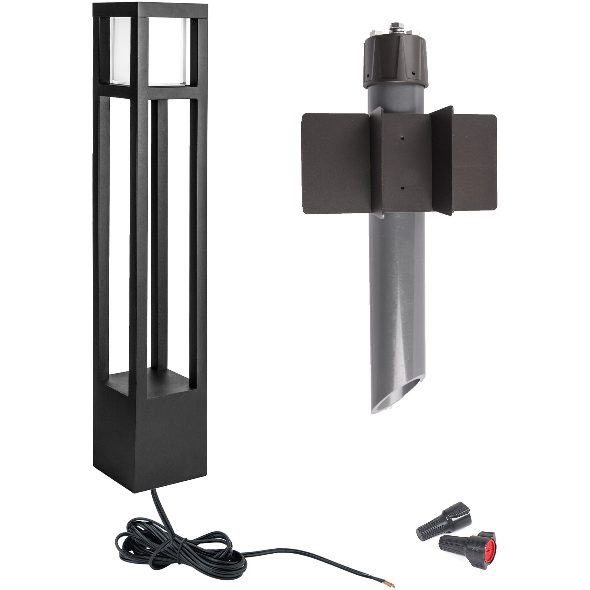 WAC Lighting 6621-30BK Tower 12 5.50 watt Black Bollard Light in 3000K ...