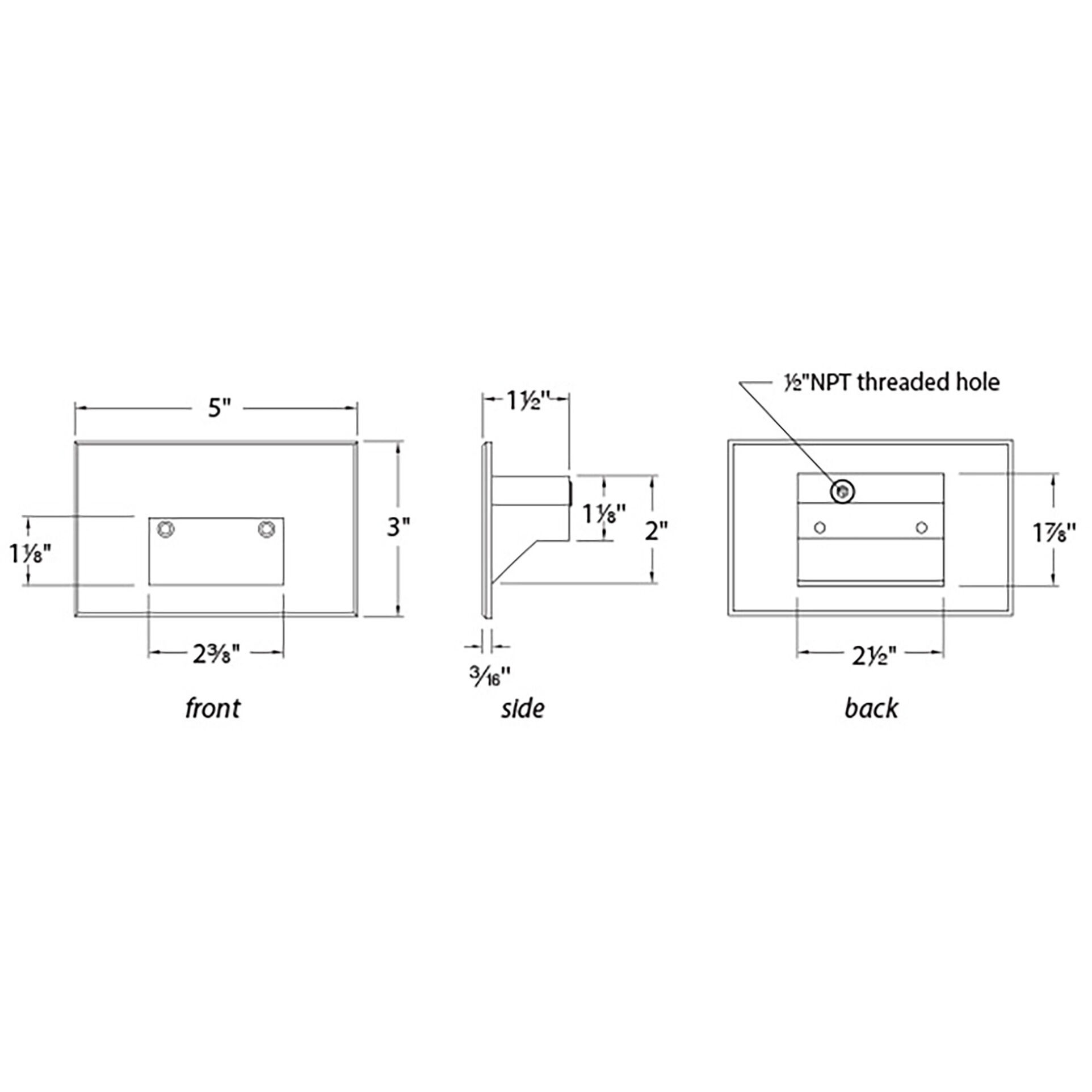 WAC Lighting WL-LED100-27-BZ Tyler 120 3.80 watt Bronze Step and Wall ...