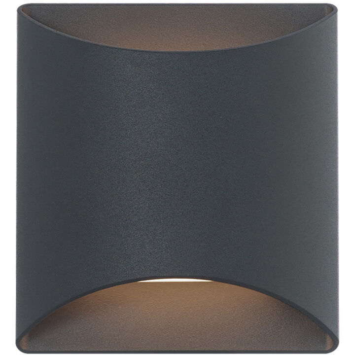 WAC Lighting WS-55206-35-BK Duet Wall Sconce Wall Light in 3500K, Black ...