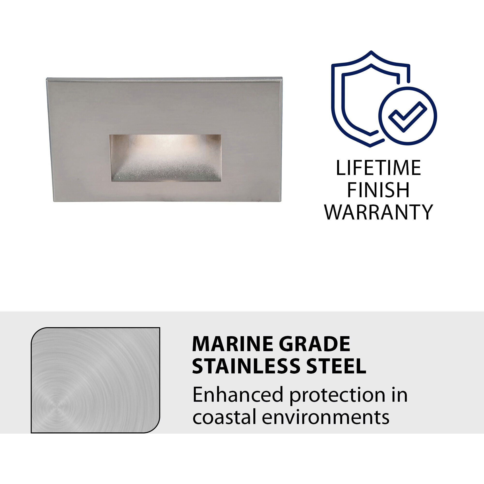 WAC Lighting WL-LED100-BL-SS Tyler 120 3.80 watt Stainless Steel Step ...