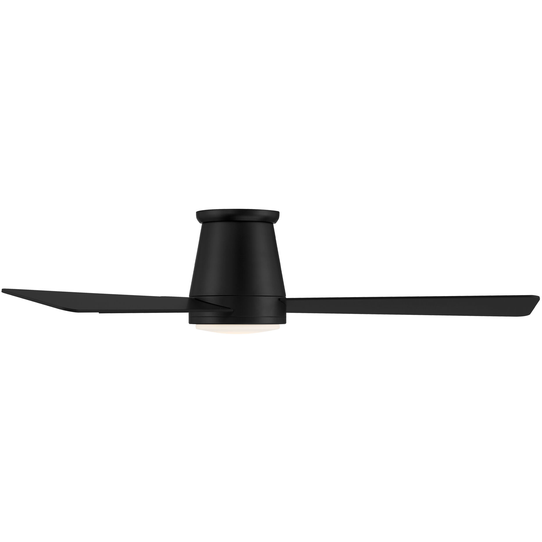 WAC Lighting F-037L-MB Hug 52 inch Matte Black Flush Mount Ceiling Fans ...