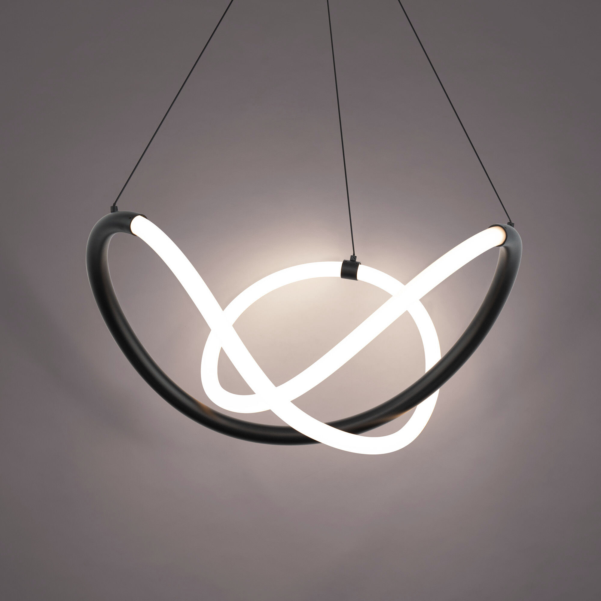 WAC Lighting PD-19324-BK Solo 1 Light 22.5 inch Black Chandelier ...