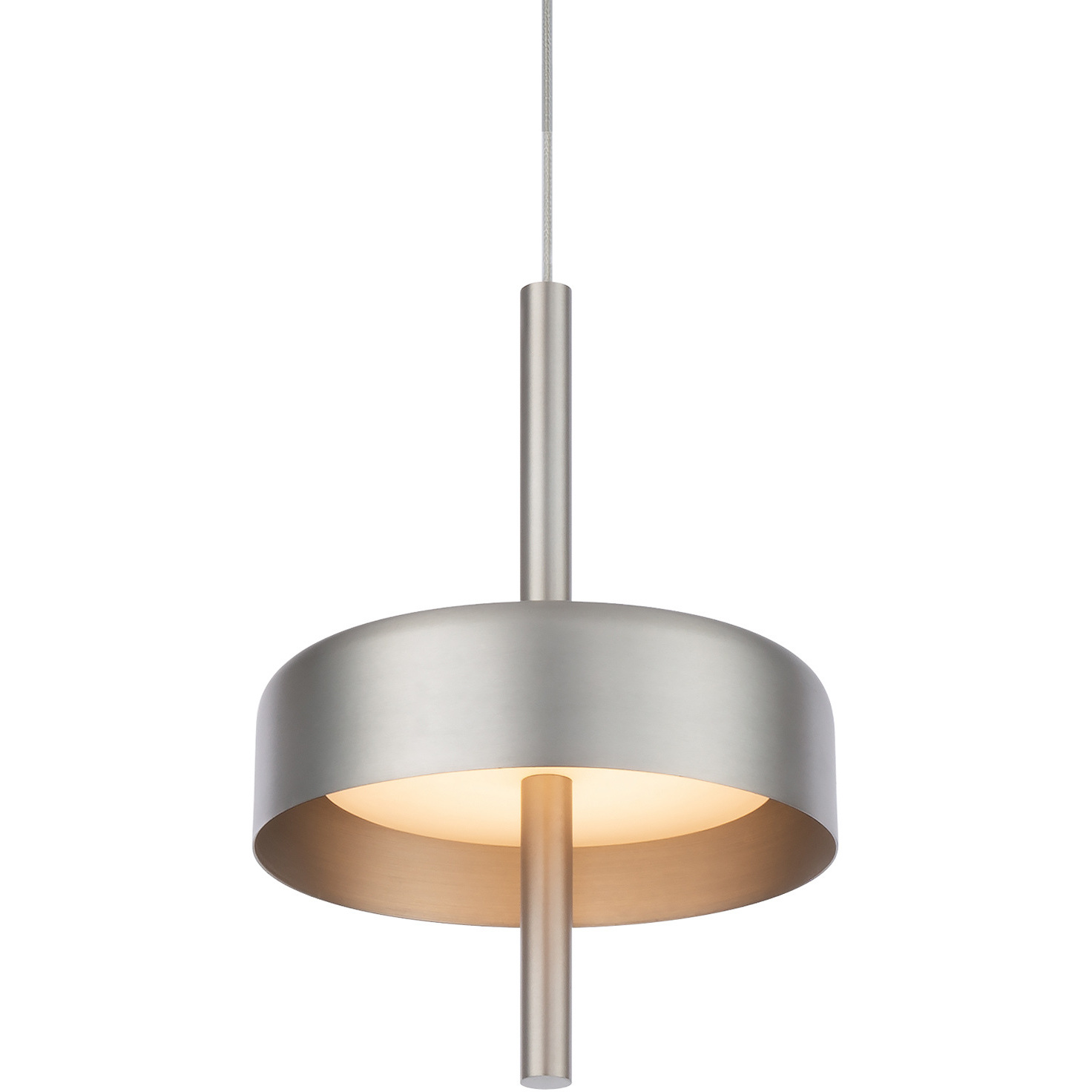 WAC Lighting PD-89210-BN Pierce LED 7 inch Brushed Nickel Mini-Pendant ...