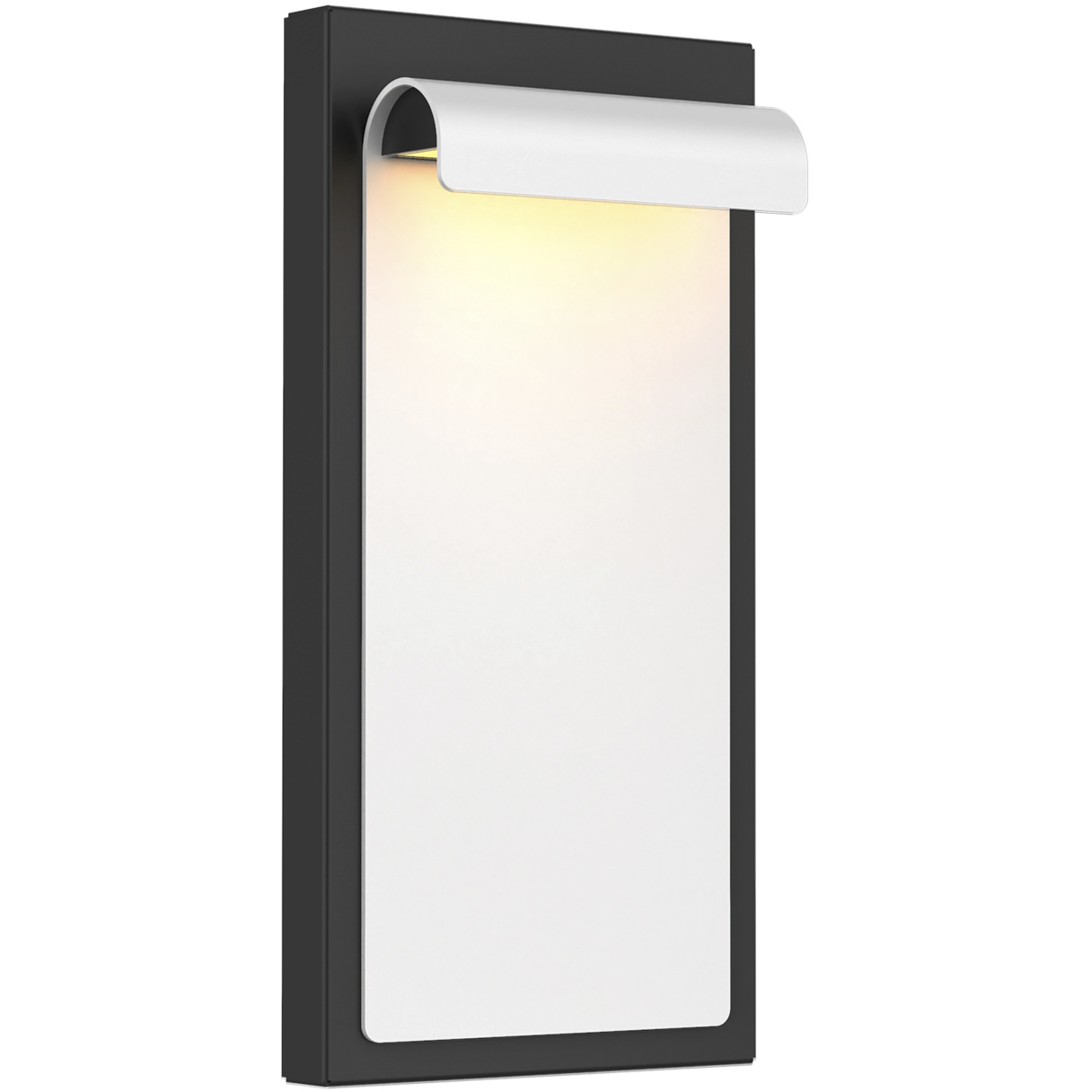 WAC Lighting WS-W250212-CS-WTBK Cap LED 12 inch White Black Outdoor ...