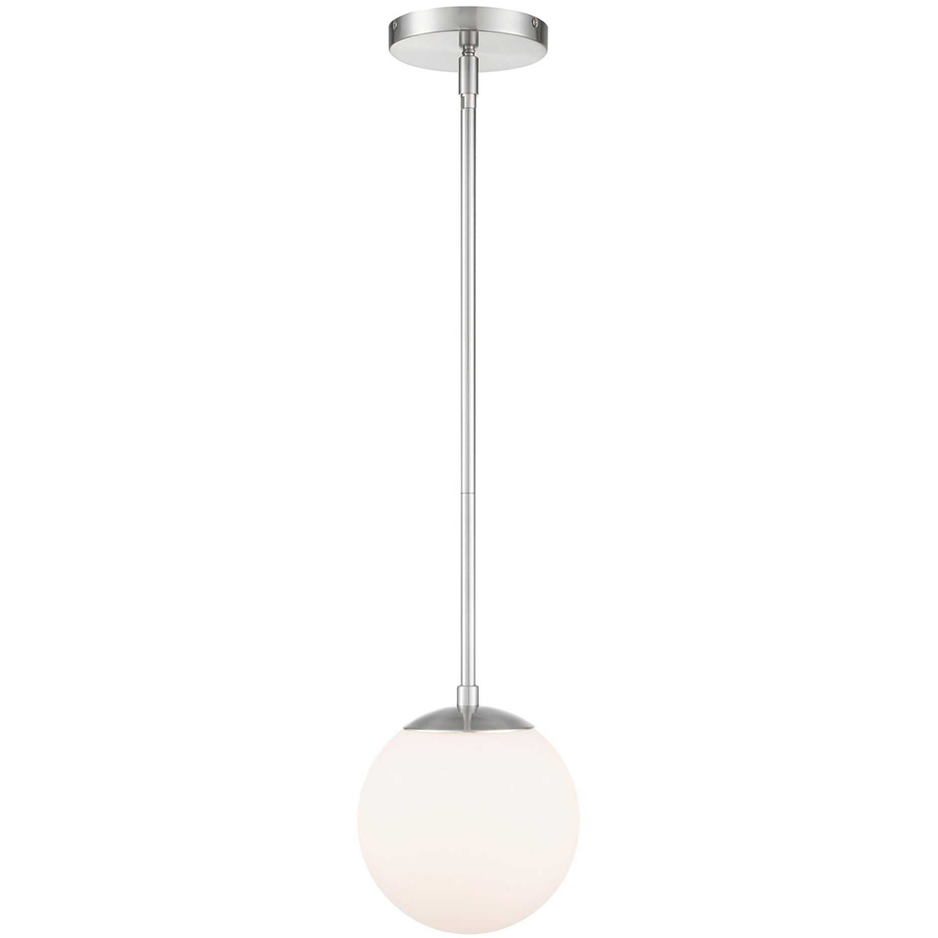 Niveous LED 7 inch Brushed Nickel Pendant Ceiling Light in 3000K, dweLED