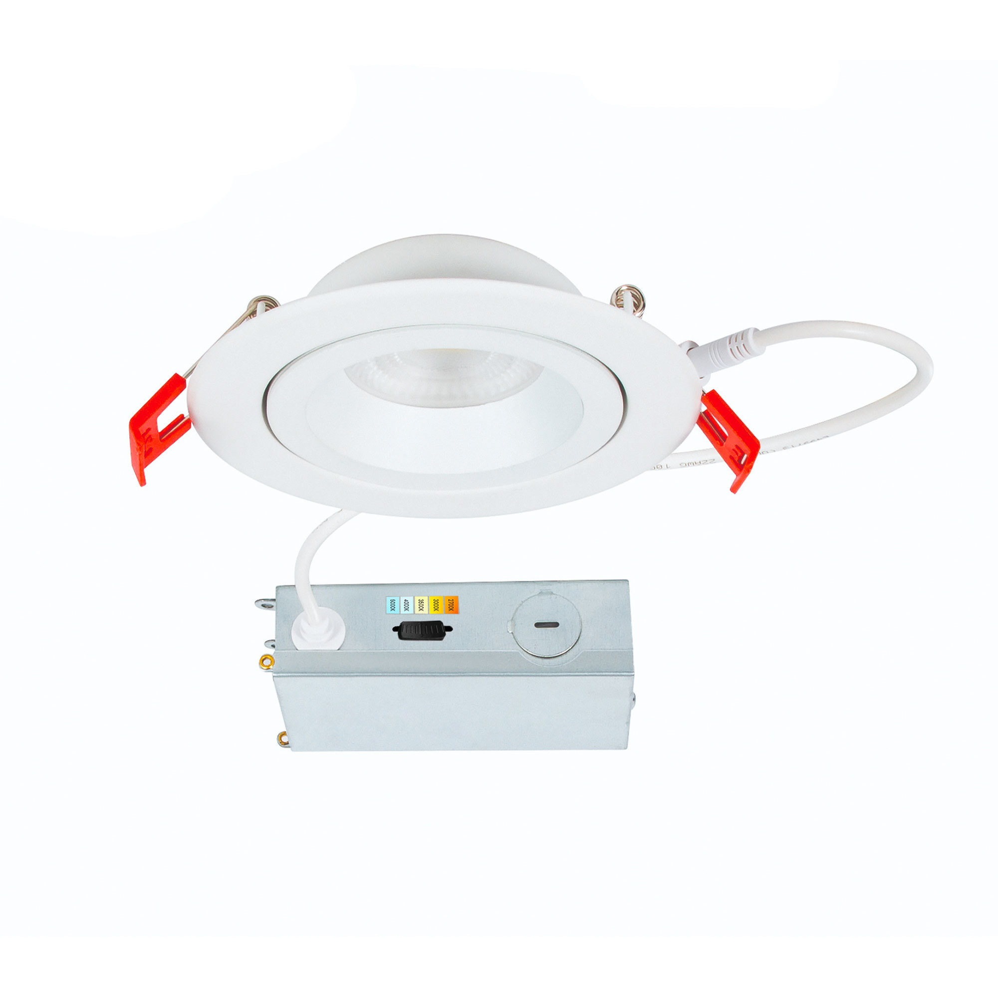 WAC Lighting R4ERA2R-W9CS-WT Lotos LED White Adjustable Recessed Kit