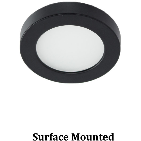 WAC Lighting HR-LED90-27-BK LED Button Light 24 LED 3 inch Black Puck ...