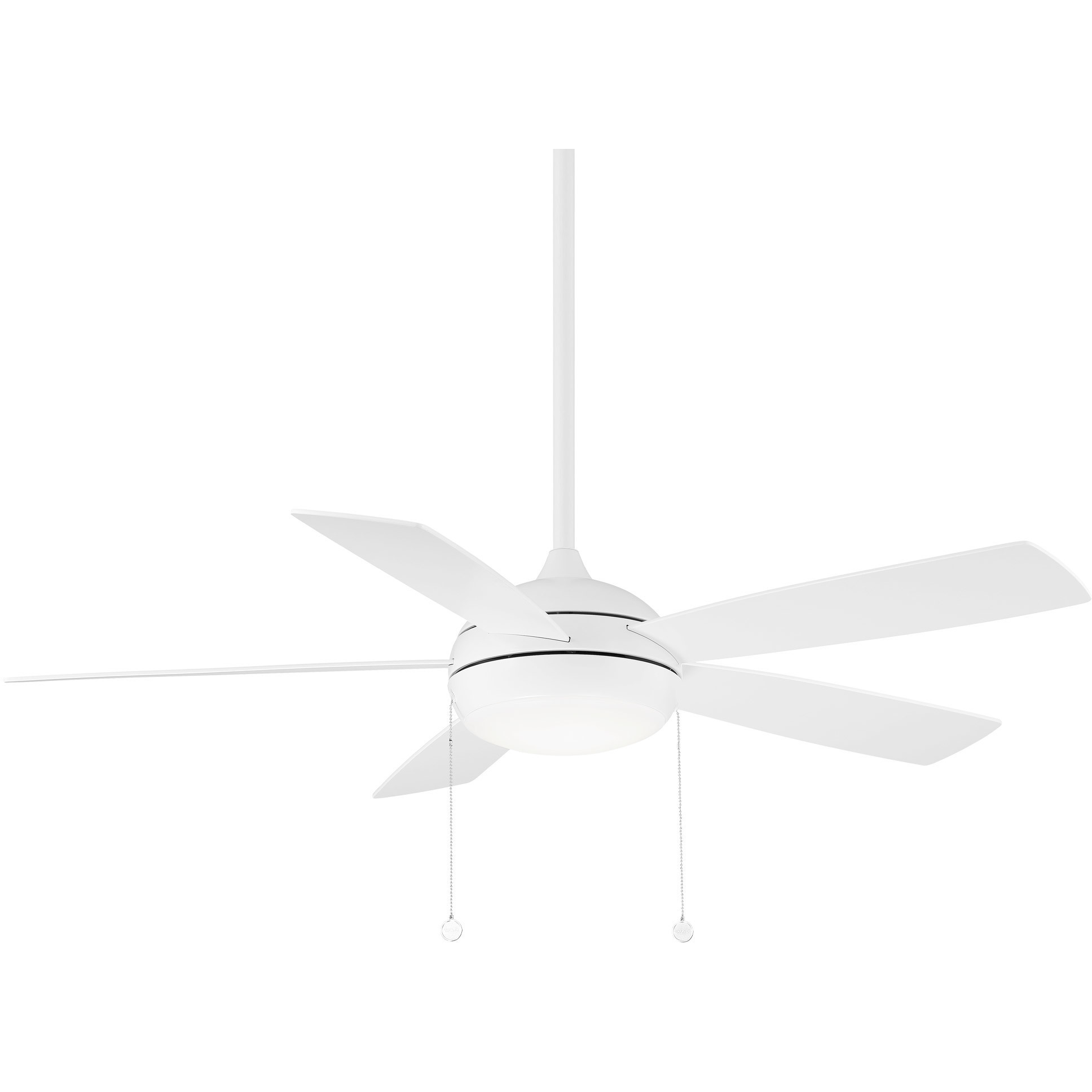 WAC Lighting F-033L-MW Disc II 52 inch Matte White Downrod Ceiling Fans ...