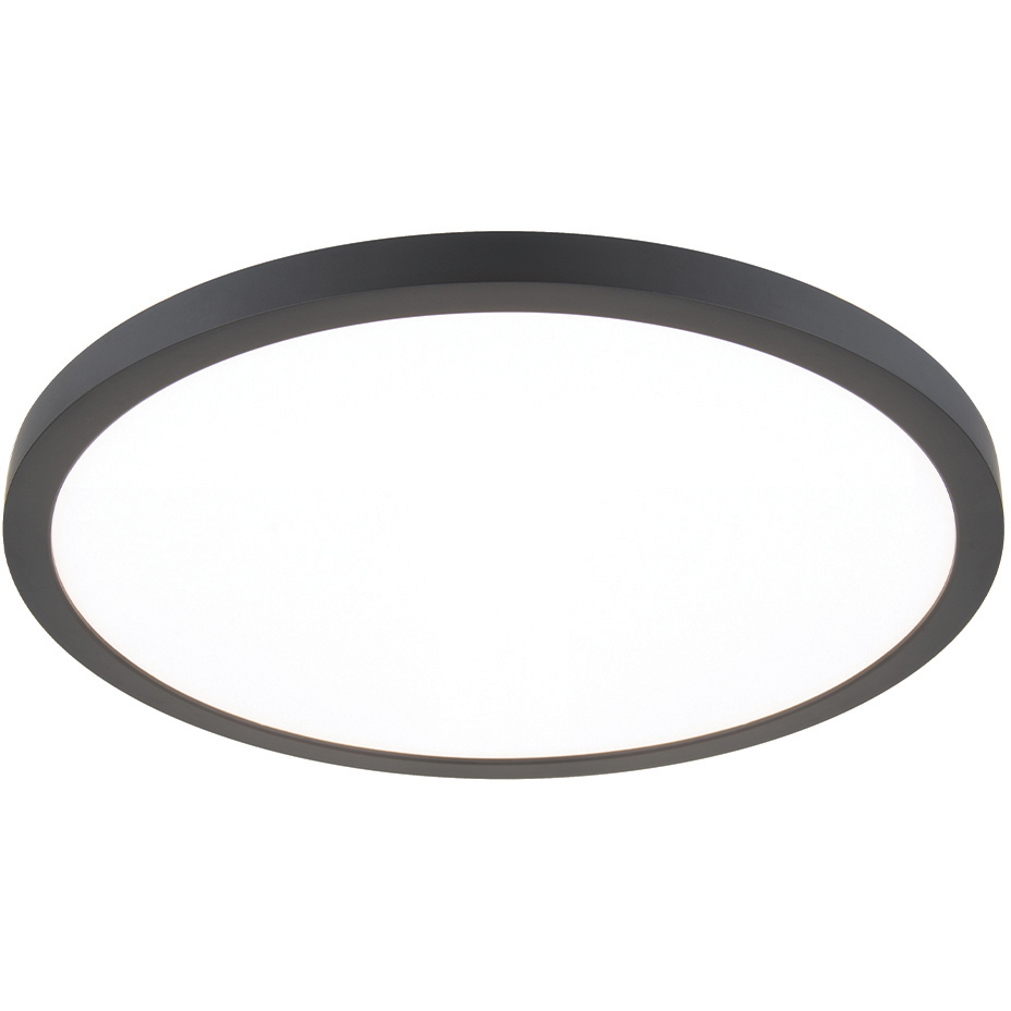 Round LED 11 inch Black Flush Mount Ceiling Light in 3500K