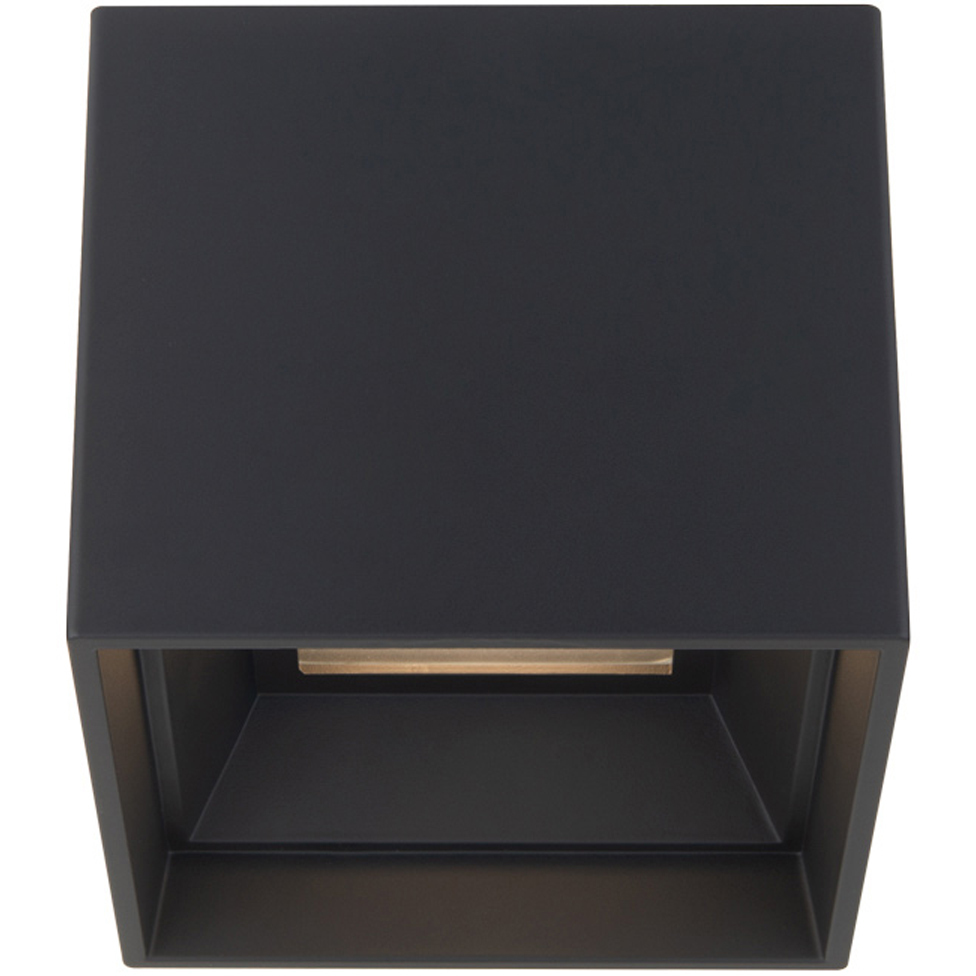 WAC Lighting FM-W47206-30-BK Downtown LED 5 inch Black Flush Mount ...