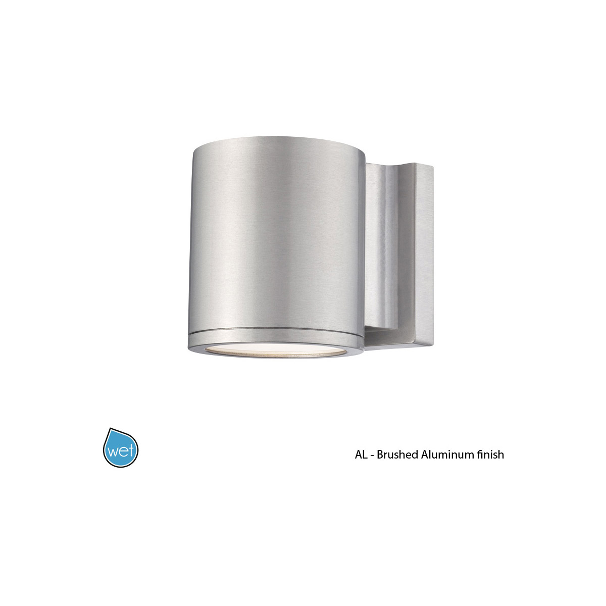 WAC Lighting WS-W2605-BK Tube LED 5 inch Black Outdoor Wall Light