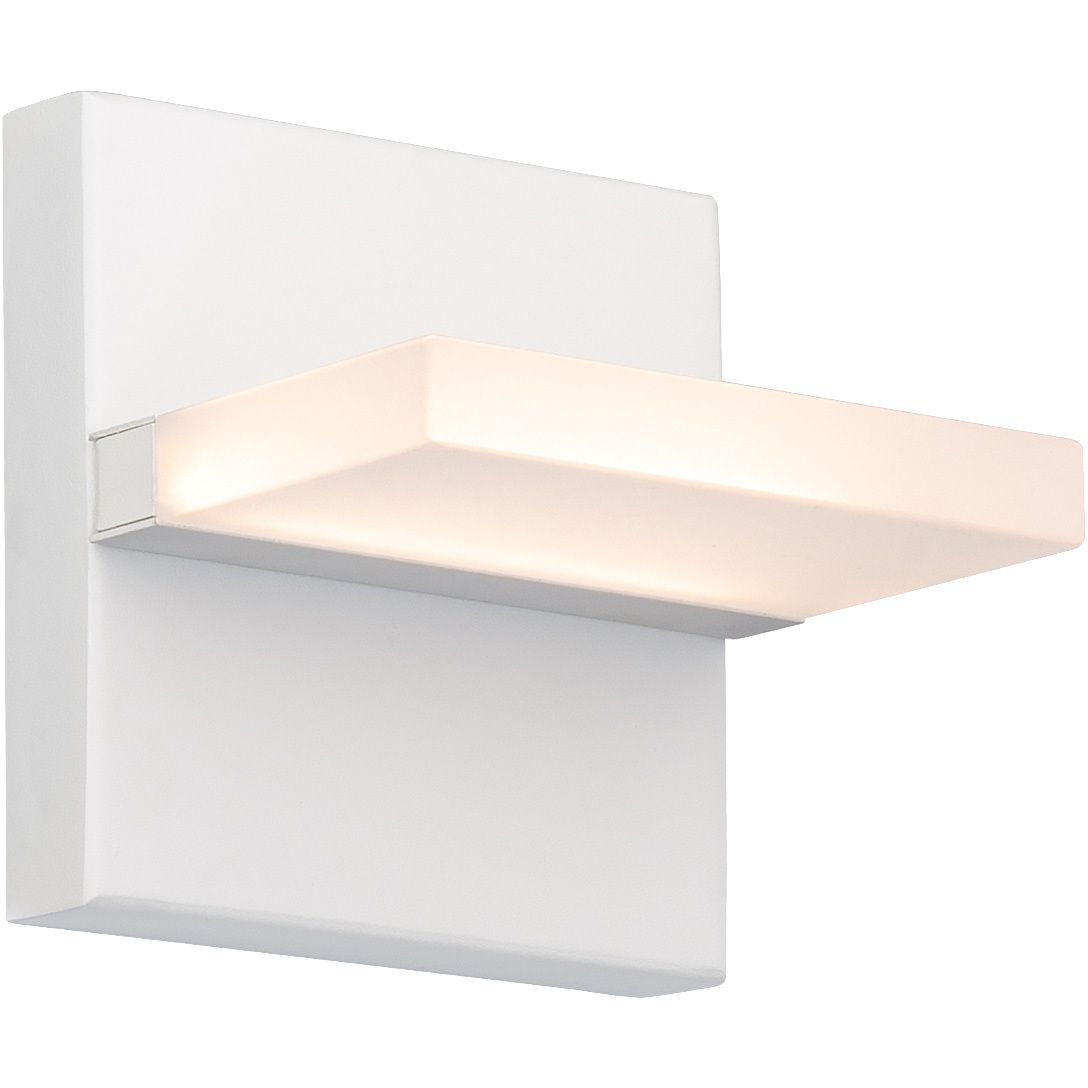 WAC Lighting WS-W23105-WT Oslo LED 5 inch White Outdoor Wall Light, dweLED