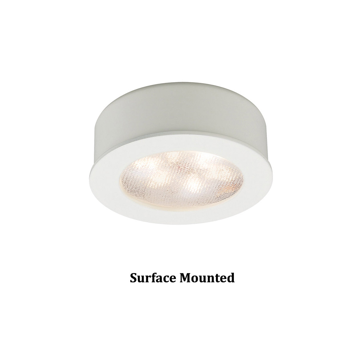 LED Button Light 24 LED 2.25 inch White Puck Light in 2700K