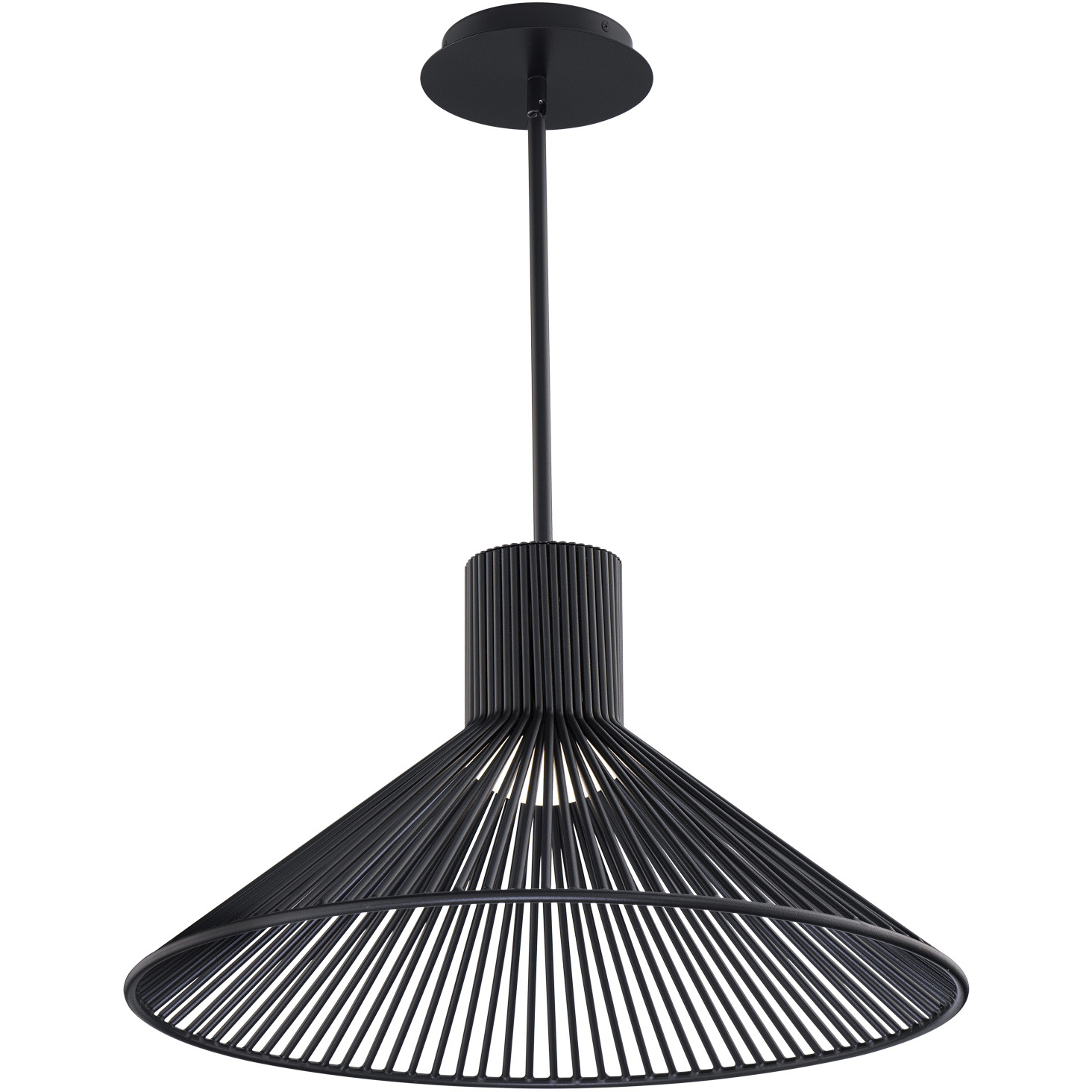 WAC Lighting PD-17421-27-BK Cappe LED 21 inch Black Pendant Ceiling ...