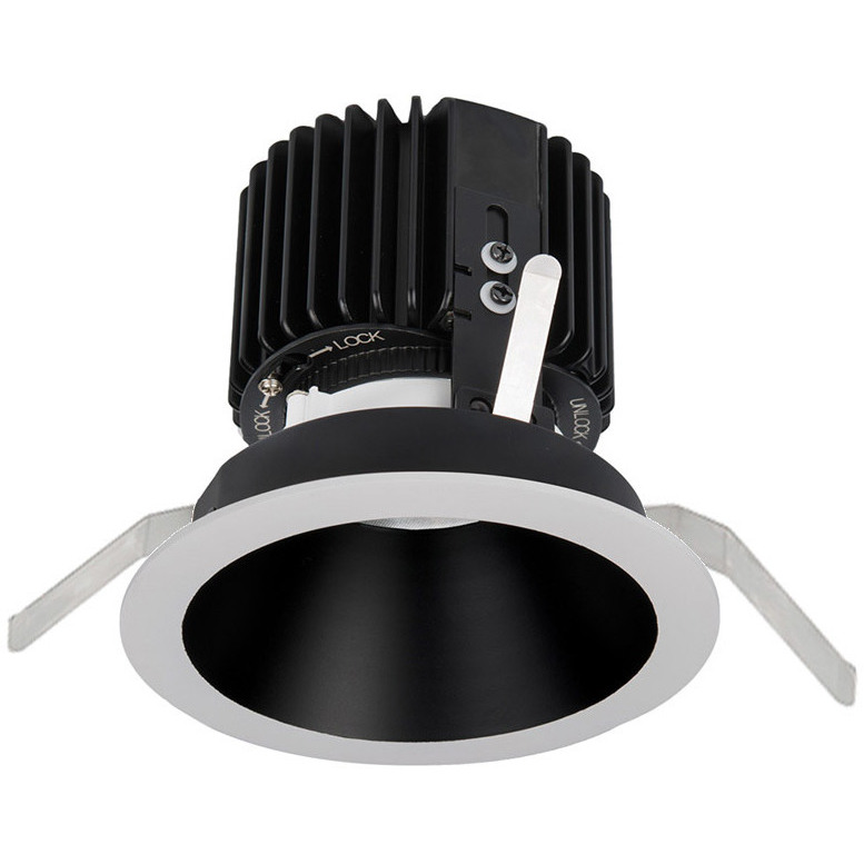 WAC Lighting R4RD2T-S835-BKWT Volta LED B/Wt Recessed Lighting in Spot ...
