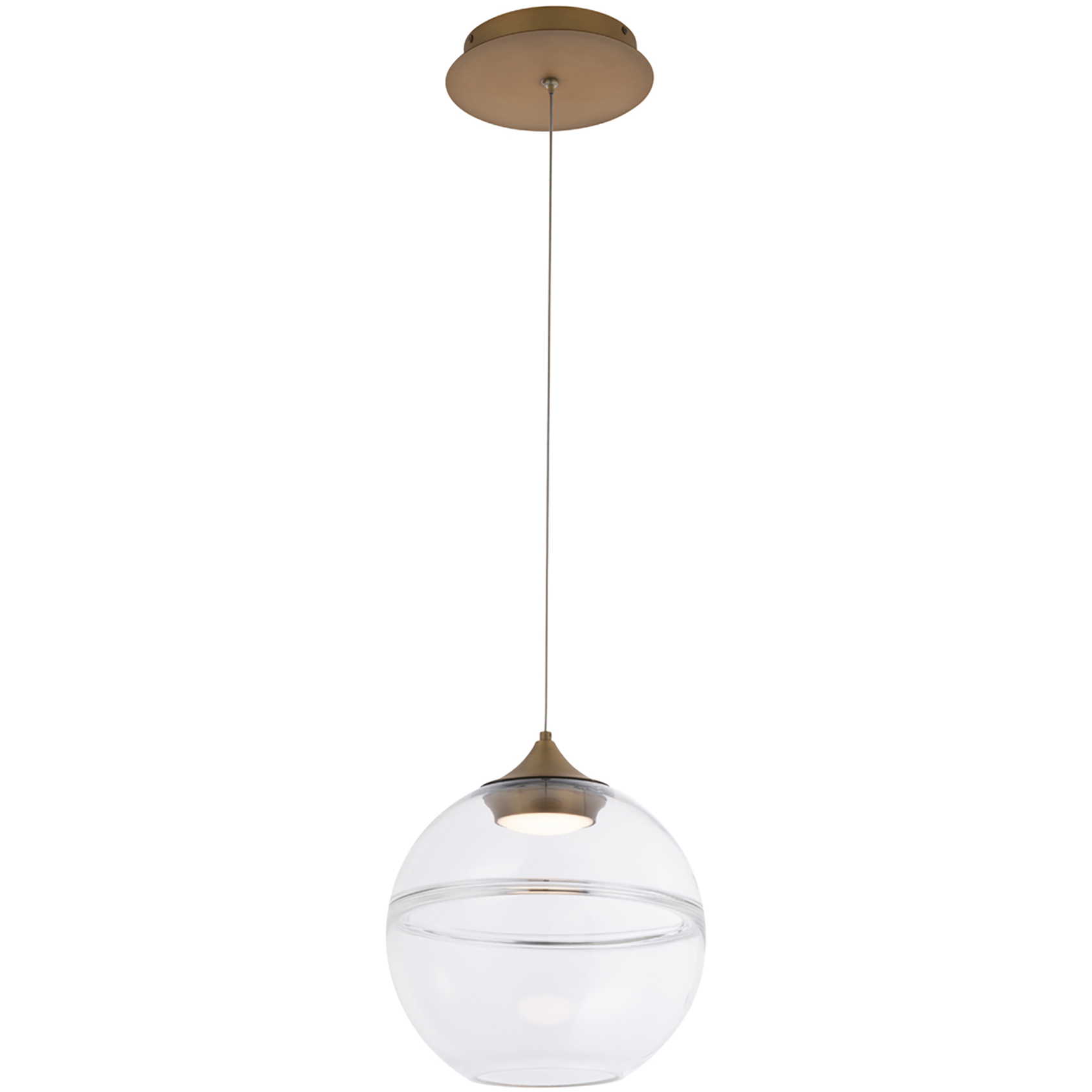 WAC Lighting PD-20014-AB Bistro LED 14 inch Aged Brass Pendant Ceiling ...