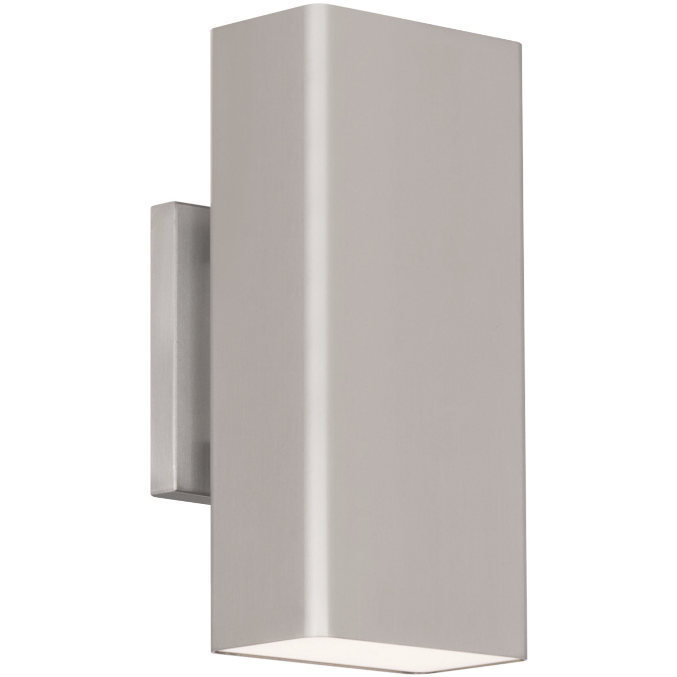 Edgey LED 10 inch Brushed Aluminum Outdoor Wall Light in 4000K, dweLED