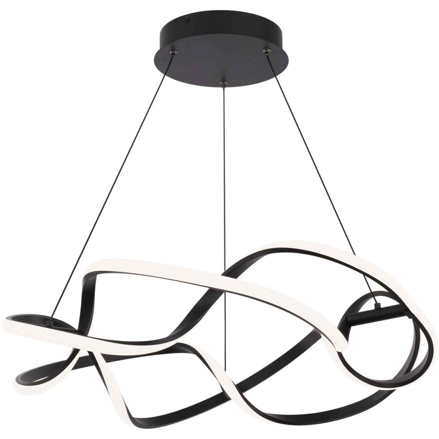 WAC Lighting PD-47828-BK Interlace LED 28 inch Black Pendant Ceiling ...