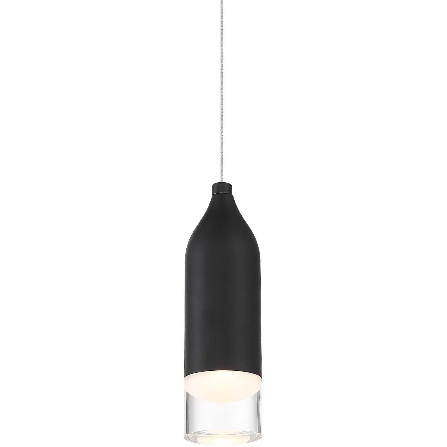 Action LED 2.38 inch Black Mini-Pendant Ceiling Light, dweLED