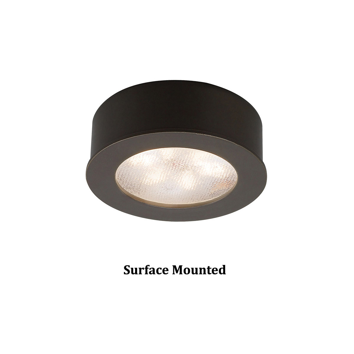LED Button Light 24 LED 2.25 inch Dark Bronze Puck Light in 3000K